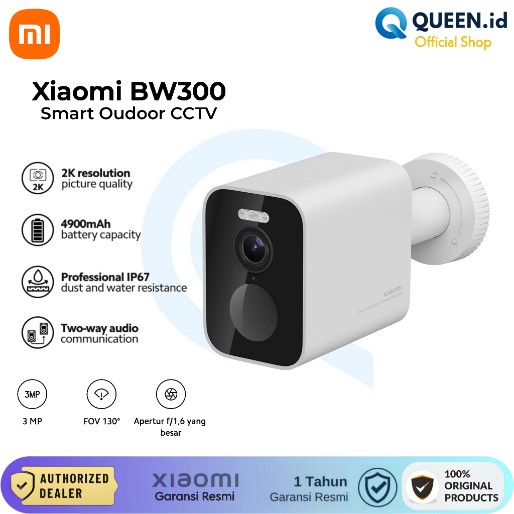 Jual Xiaomi BW300 Smart Camera IP WiFi CCTV Outdoor 2K 3MP IP68 ...