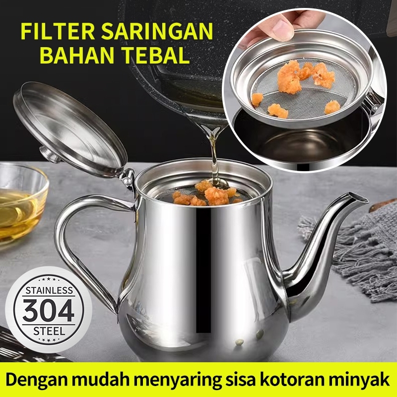 Jual TEXANIA Teko Penyaringan Minyak / Teko Minyak / Teko Air / Teko kopi / Oil Pot / Teko Teh ...