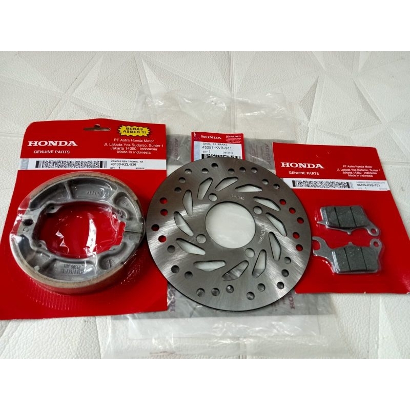 Jual Piringan Cakram Depan KVB+ Kampas Rem Belakang KZL+Kampas Dispad ...