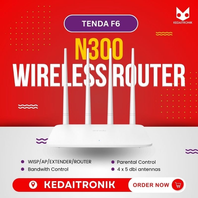 Jual New Tenda F6 Wireless ROUTER N300 Wireless AP Access Point ...