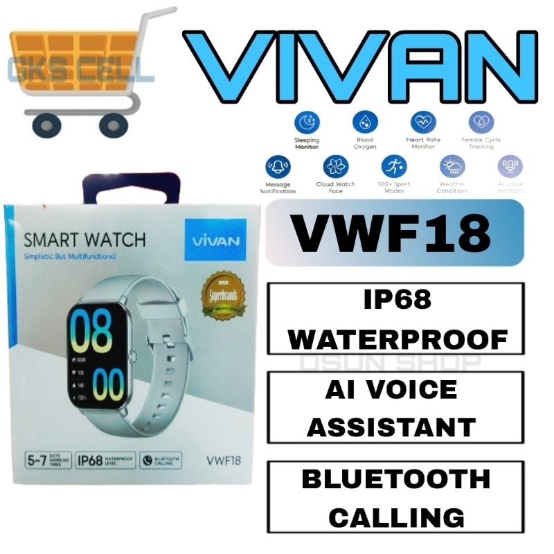 Jual Vivan VWF18 Smartwatch AI Professional Health Monitoring ...
