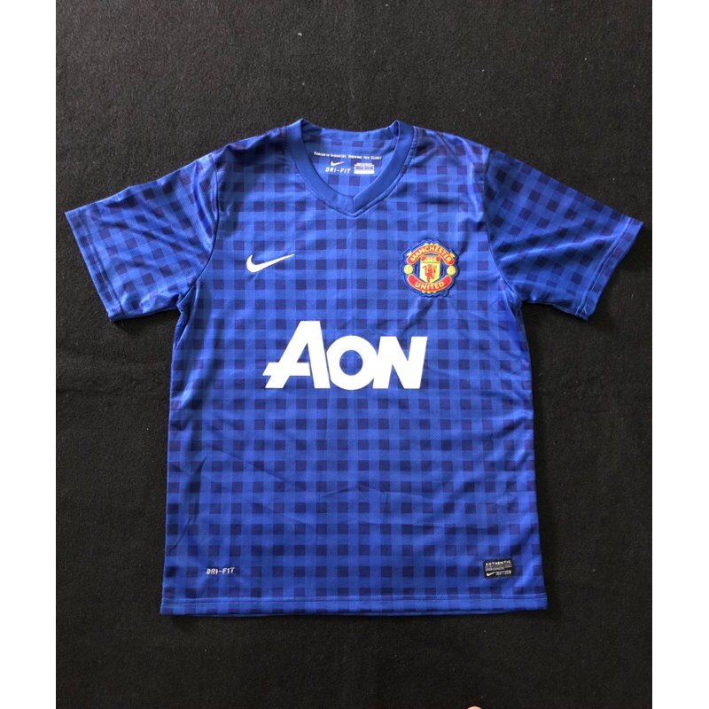 Jual Jersey Bola Retro MU"" 3rd Biru 2013 GO-BNWT | Shopee Indonesia