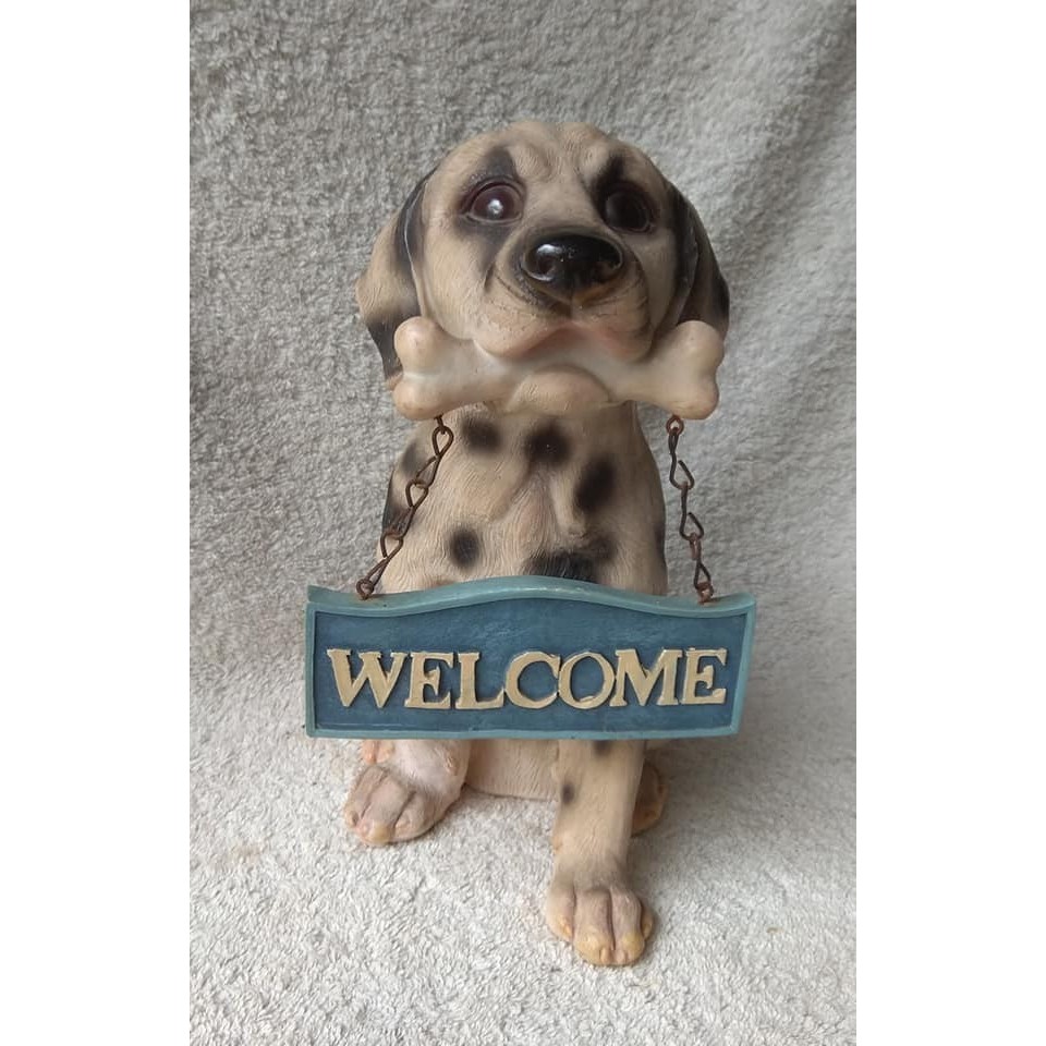 Jual patung anjing doggy welcome resin bekas | Shopee Indonesia
