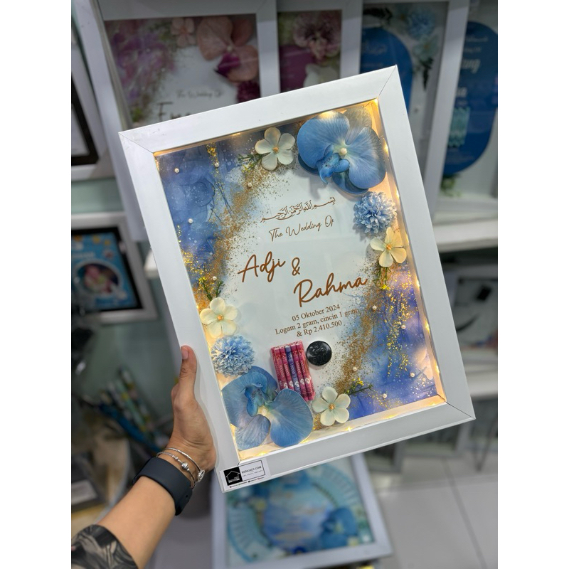 Jual mahar pernikahan semi resin free lampu anggrek elegan simpel mewah ...