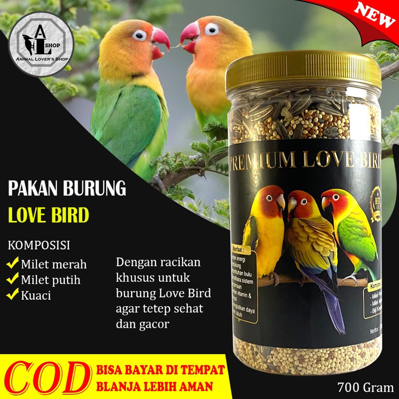 Jual Pakan Burung Lovebird 700gr Mix Biji Milet campur pakan harian ...