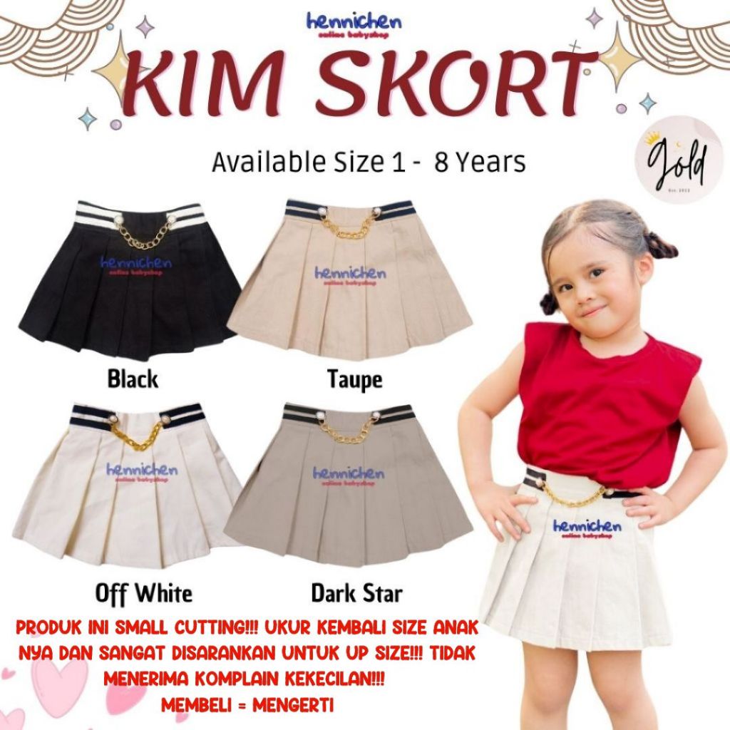 Jual GOLDKIDS KIM SKORT ROK CELANA MINI ANAK SKORT BAWAHAN KOREAN STYLE ...