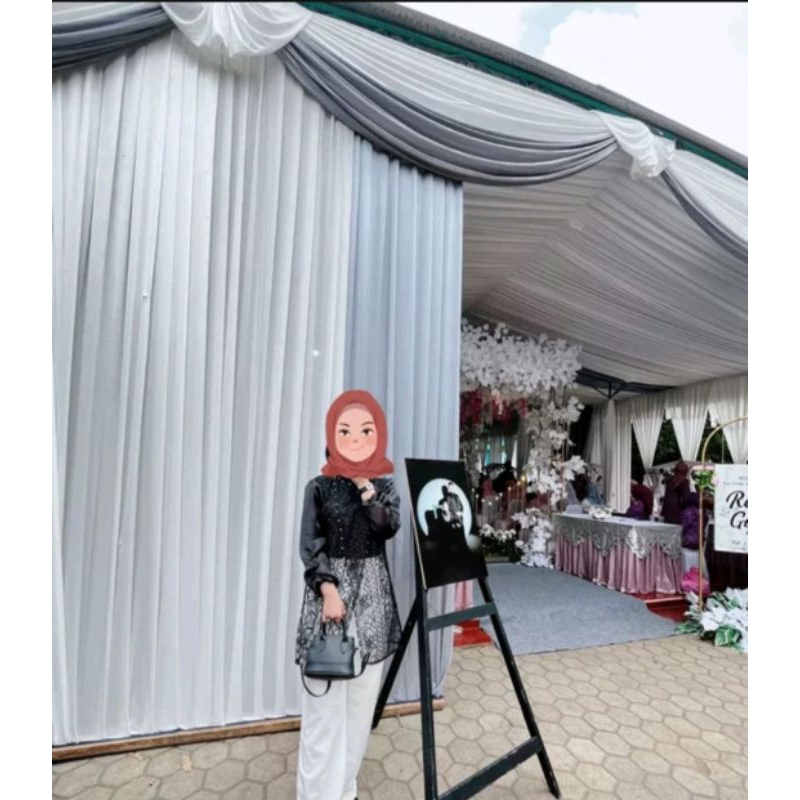 Jual Zize Outer Tunik Brukat sapto full payet/ outer kondangan outer ...