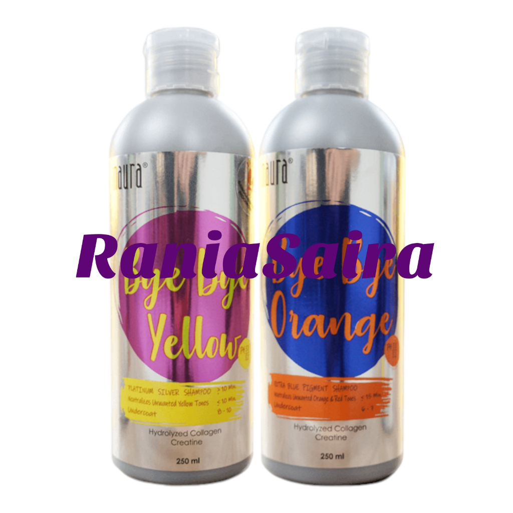 Jual INAURA Bye Bye Shampoo 250ml Yellow Orange Sampo Platinum Silver ...
