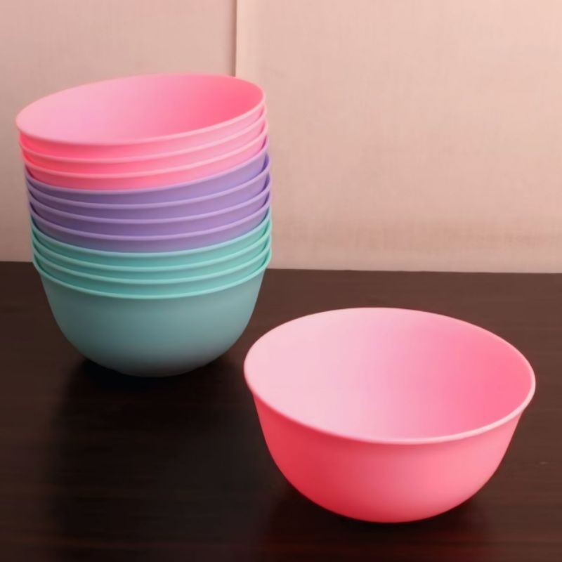 Jual Mangkuk Bulat /Mangkuk Plastik Warna Happy KH / Mangkok Plastik ...