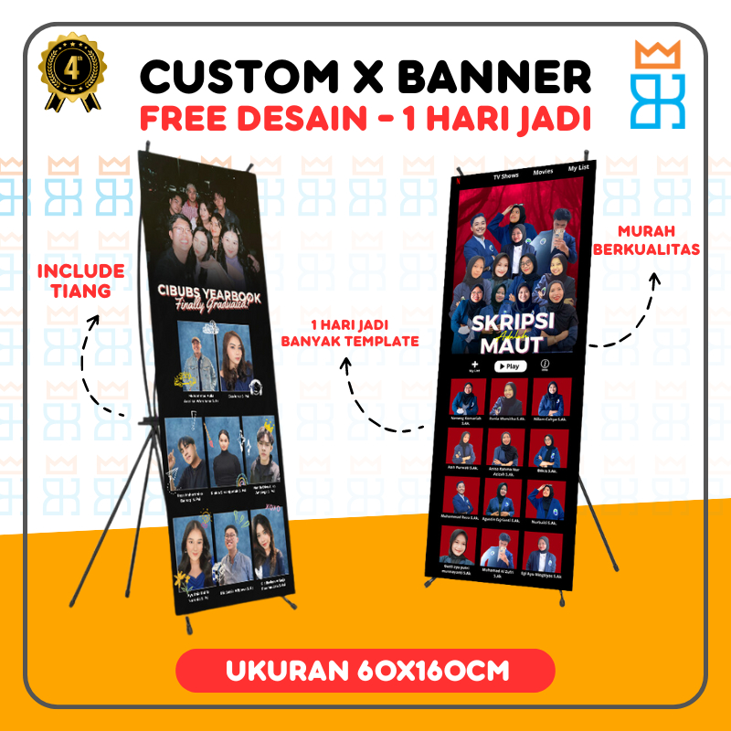 Jual PART 4 - custom X BANNER WISUDA SIDANG FREE Tiang Penyangga FREE ...