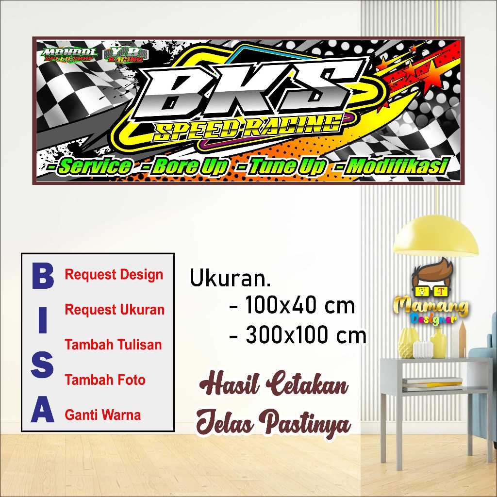 Jual Custom Spanduk MMT Banner Jasa Service Motor Racing Keren bb ...