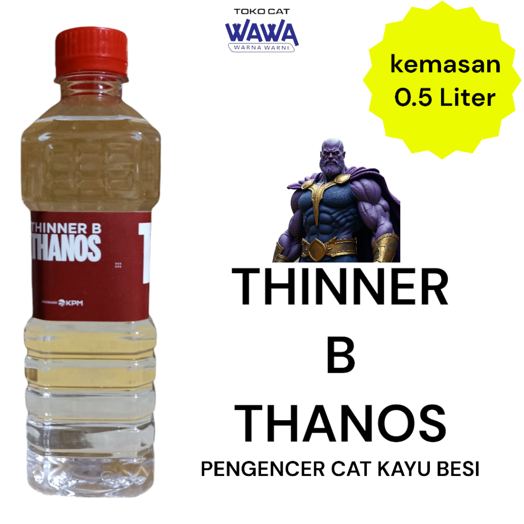 Jual THINNER B PENGENCER CAT SYNTHETIC THANOS 500 ML | Shopee Indonesia