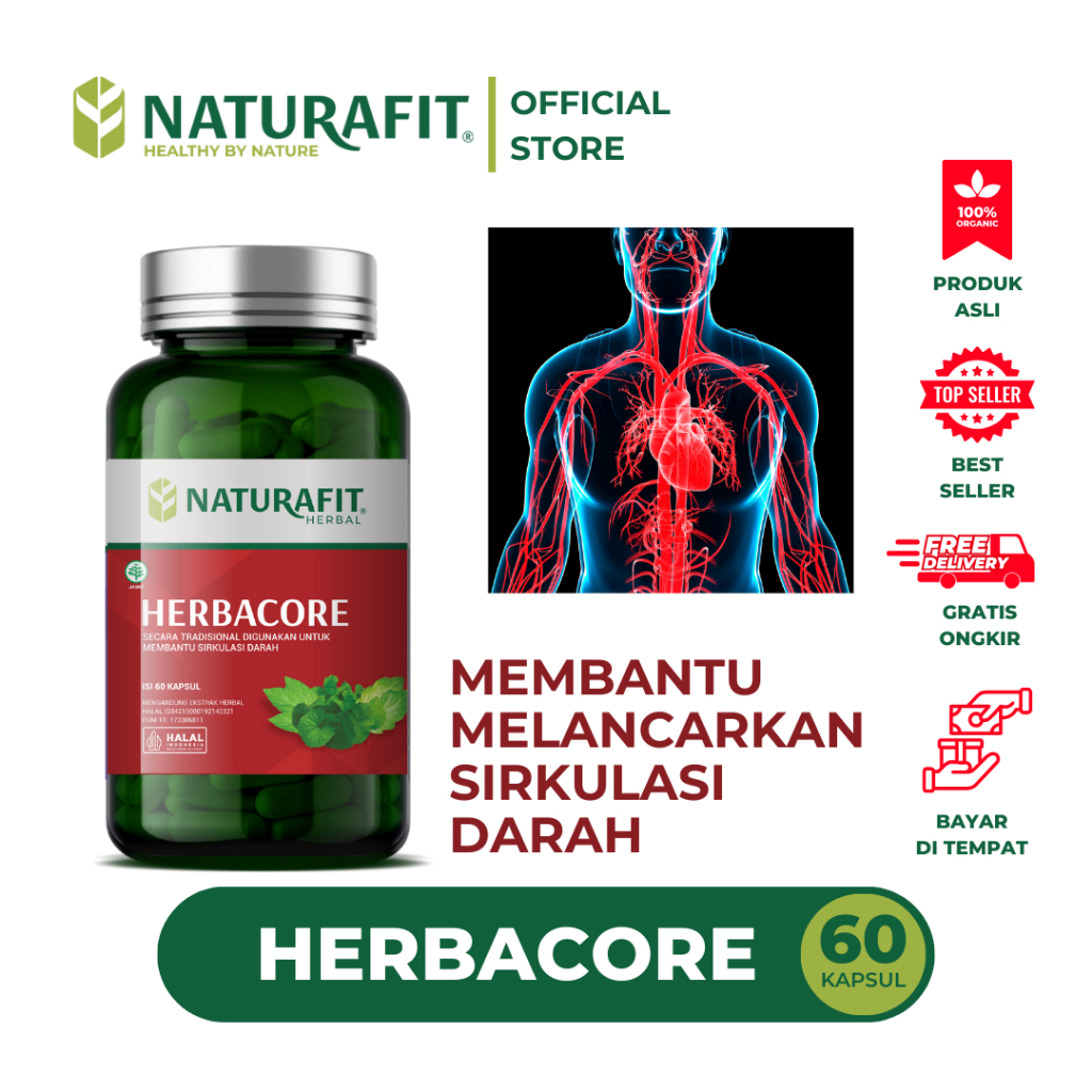 Jual Herbacore Kapsul Herbal Untuk Jantung Melancarkan Sirkulasi Darah Jantung Normal | Shopee ...