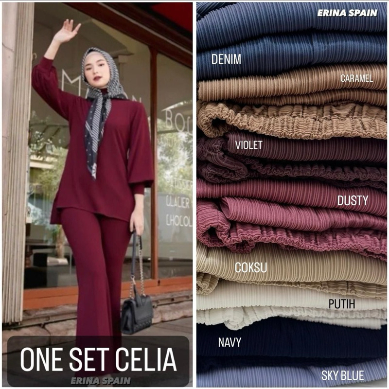 Jual ONE SET CELIA ELEGAN KNIT CONDRU (COD) | Shopee Indonesia