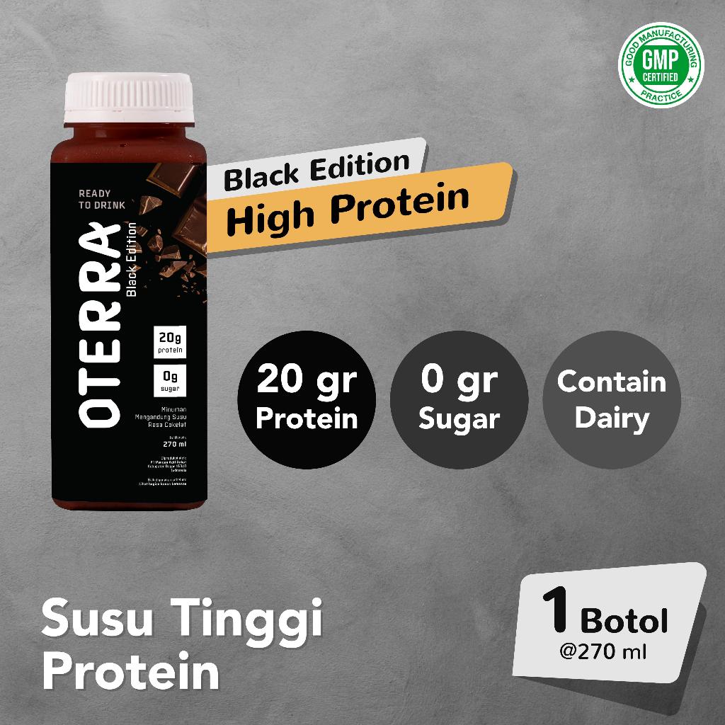 Jual OTERRA Black Edition - Ready to Drink Protein - Susu Tinggi Protein, Zero Sugar - Chocolate ...