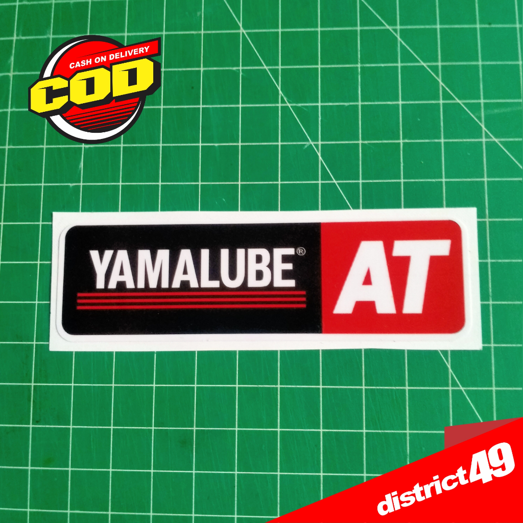 Jual Stiker YAMALUBE AT - Stiker Print Cut Laminasi Glossy Tahan Air ...