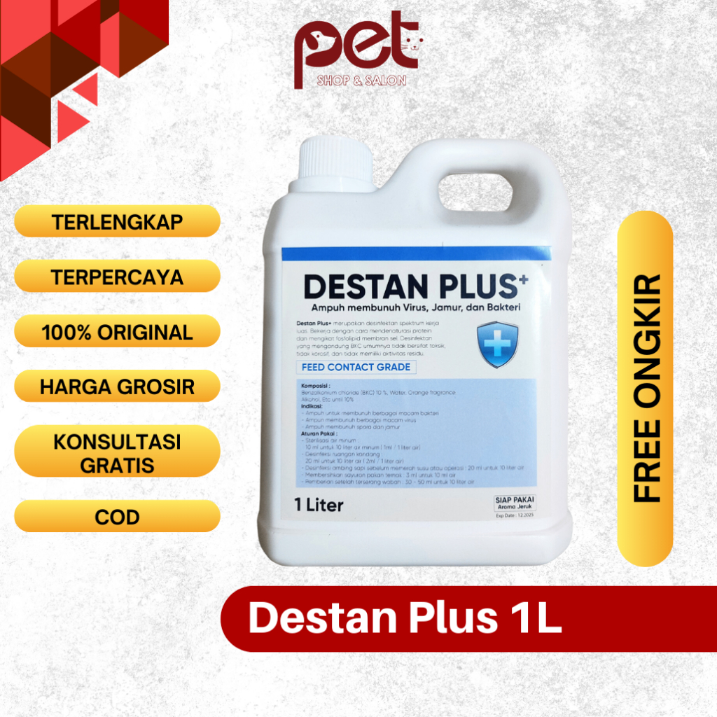 Jual Destan Plus 1 Liter - Desinfektan PMK - Desinfektan Ruangan - Desinfektan Kandang Sapi ...