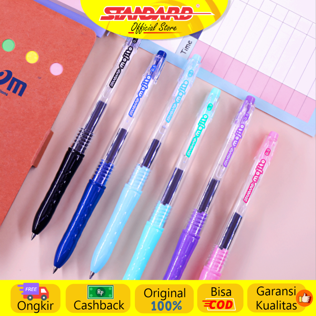 Jual Standard - Pulpen Mojito 0.5 - Gel Isi 6 Pcs ( Alat Tulis / Pen ...