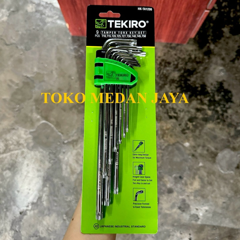 Jual KUNCI L BINTANG TEKIRO (LUBANG) 9PCS/TAMPER TORX KEY SET 9PCS TEKIRO | Shopee Indonesia