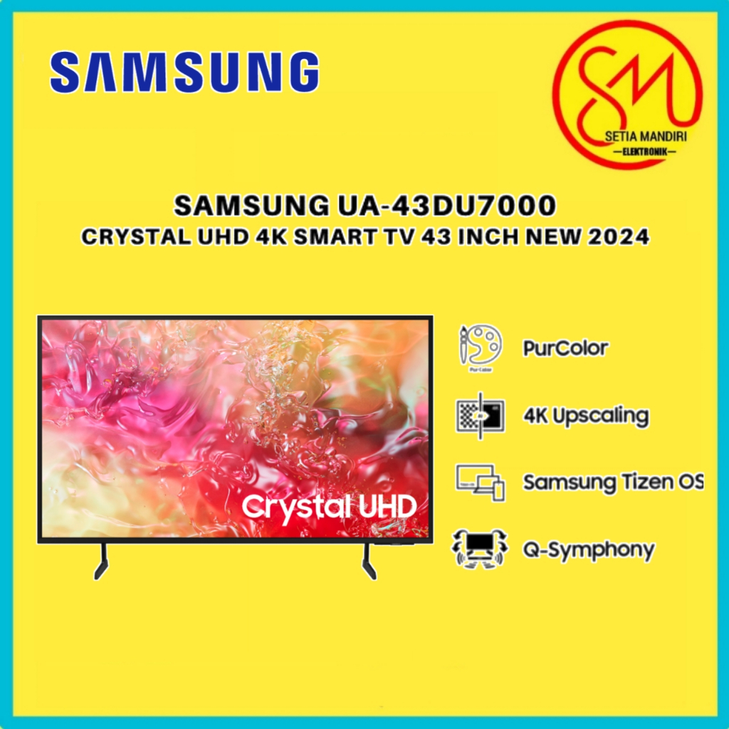 Jual SAMSUNG Crystal 4K UHD Smart TV 43 & 50 Inch 43DU7000 43DU8000 50DU8000 | Shopee Indonesia