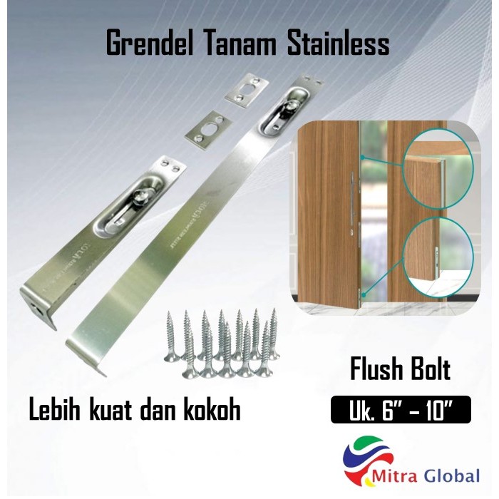 Jual Slot Pintu Kupu Tarung Stainless Steel / Selot Grendel Tanam Kunci ...