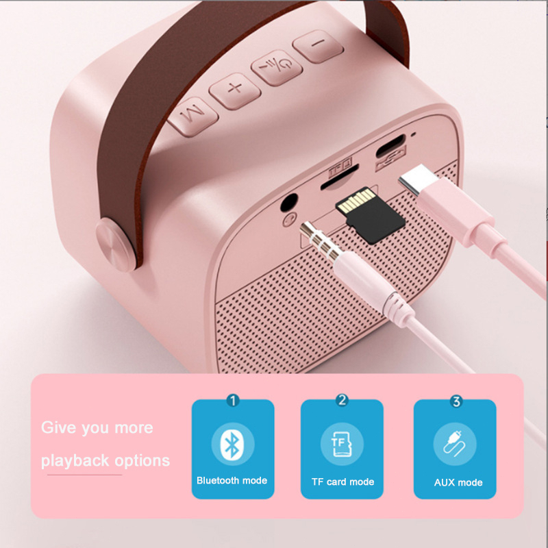 Jual K1 Mini Speaker Bluetooth Karaoke 2 Mic Set Salon Bluetooth bt ...
