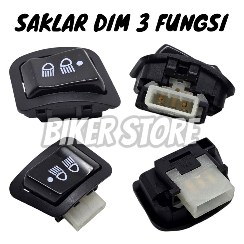Jual Tombol Saklar Dimmer Lampu Motor Kotak 3 Mode On Off Dim Jauh ...