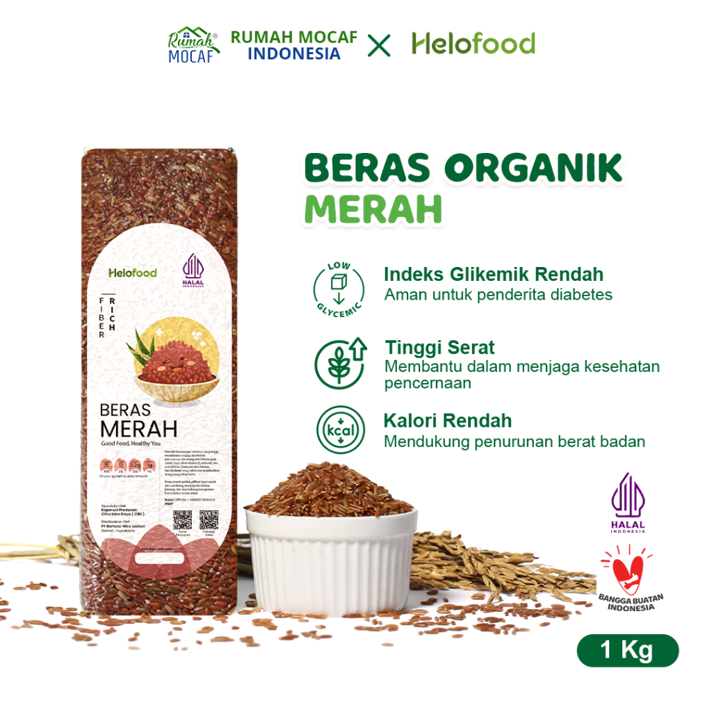 Jual Beras Merah Organik Mlatiharjo - Beras Rendah Gula - Beras Untuk ...