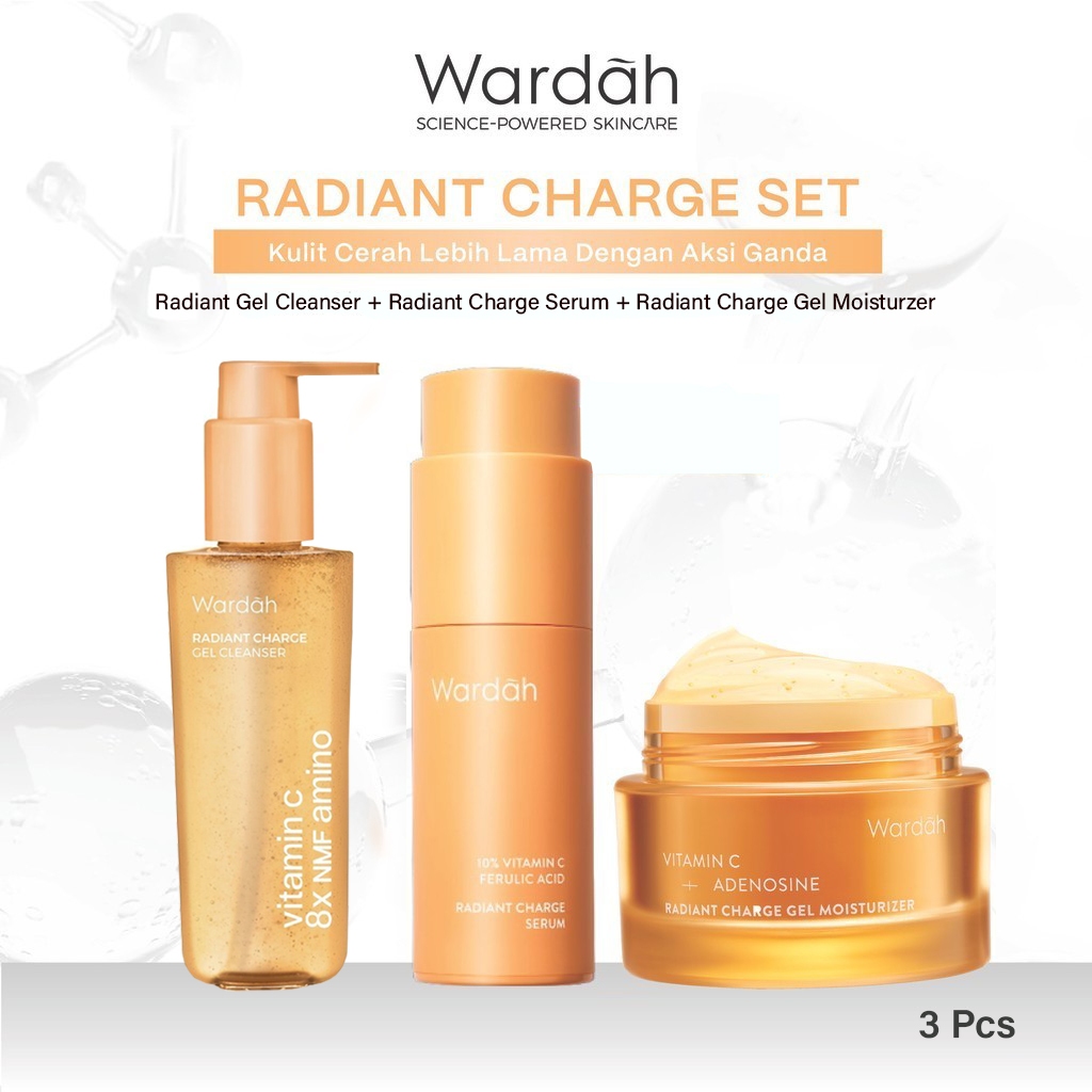 Jual Paket Wardah Vitamin C Radiant Charge Skincare Set Perawatan Wajah ...