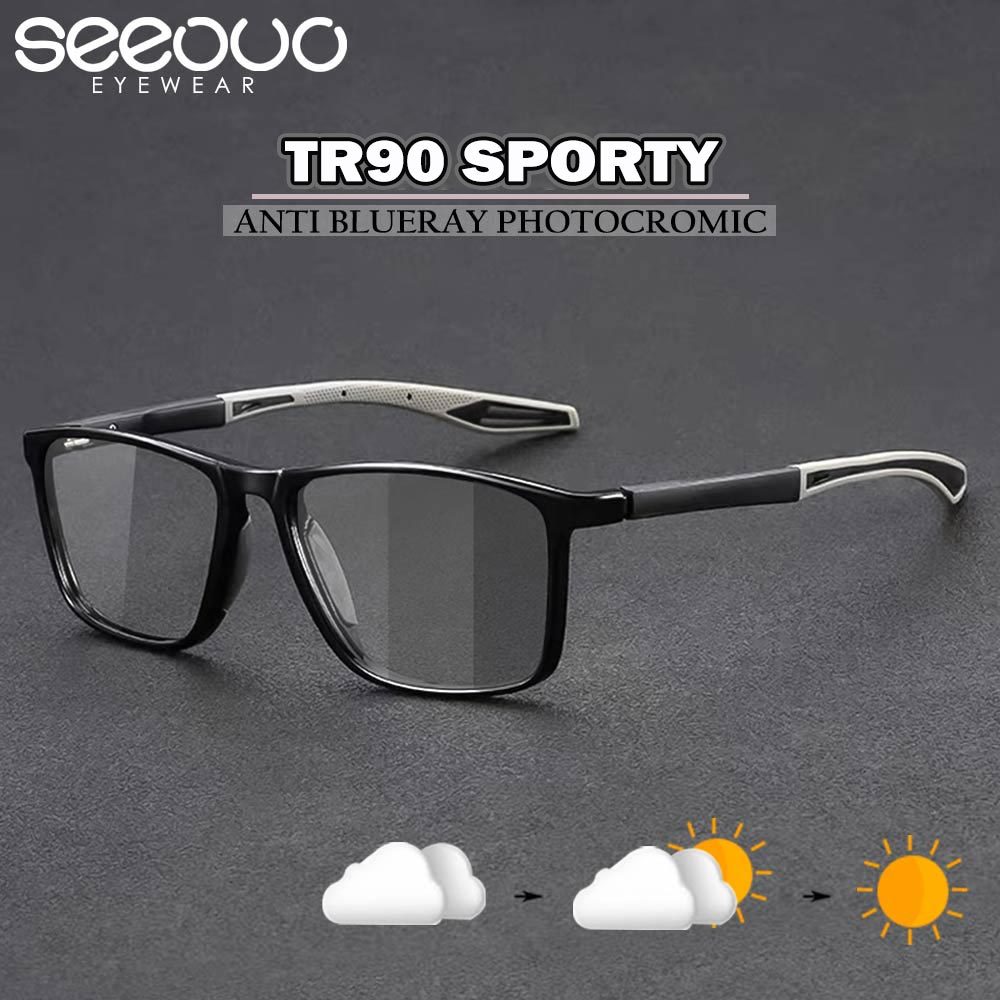 Jual Seeouo Kacamata Bluecromic Antiradiasi Blueray Photocromic Model Kotak Sport Style Stylish ...