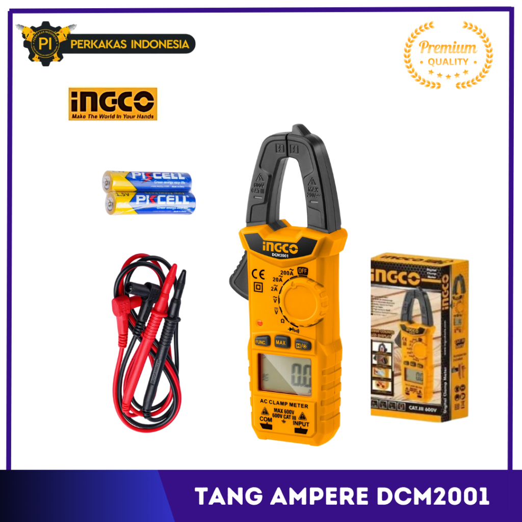 Jual Tang Ampere Digital INGCO DCM2001 Tank Clamp Amper LCD Tes Cek ...