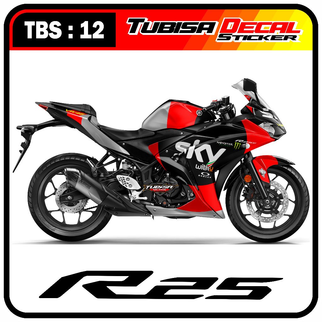 Jual Decal Sticker Full Body R25 - Dekal Stiker Striping Standar ...