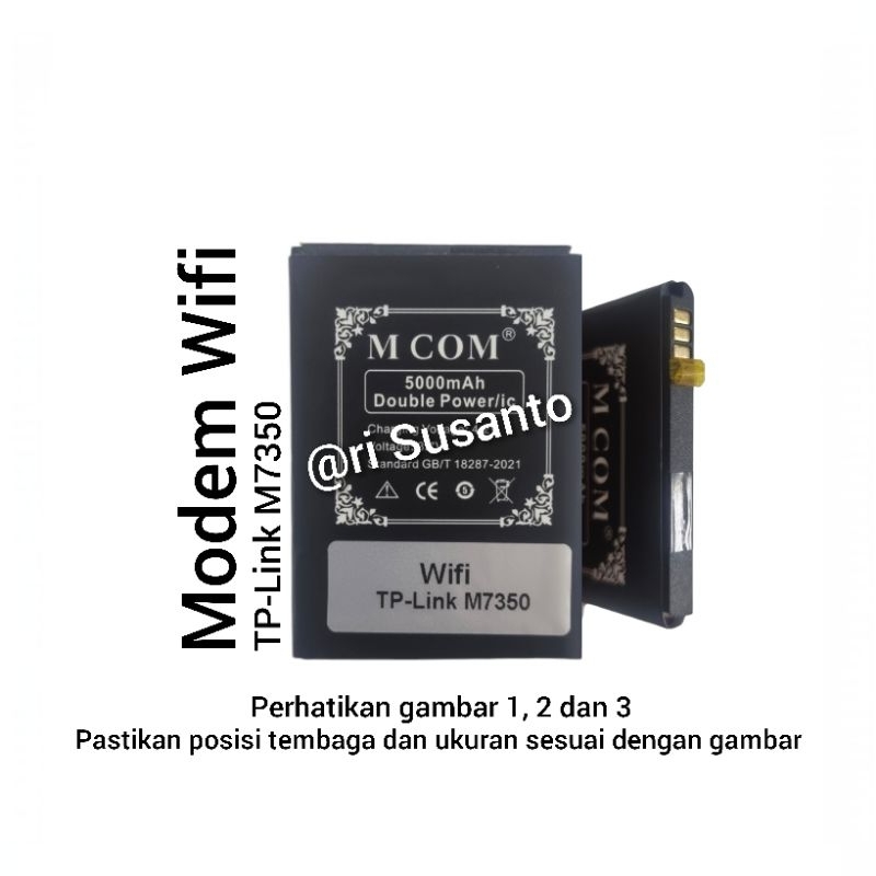 Jual Baterai MCOM for Modem TPLINK TP-LINK M7350 Mifi Double Power 5000mAh batere batre batrai ...