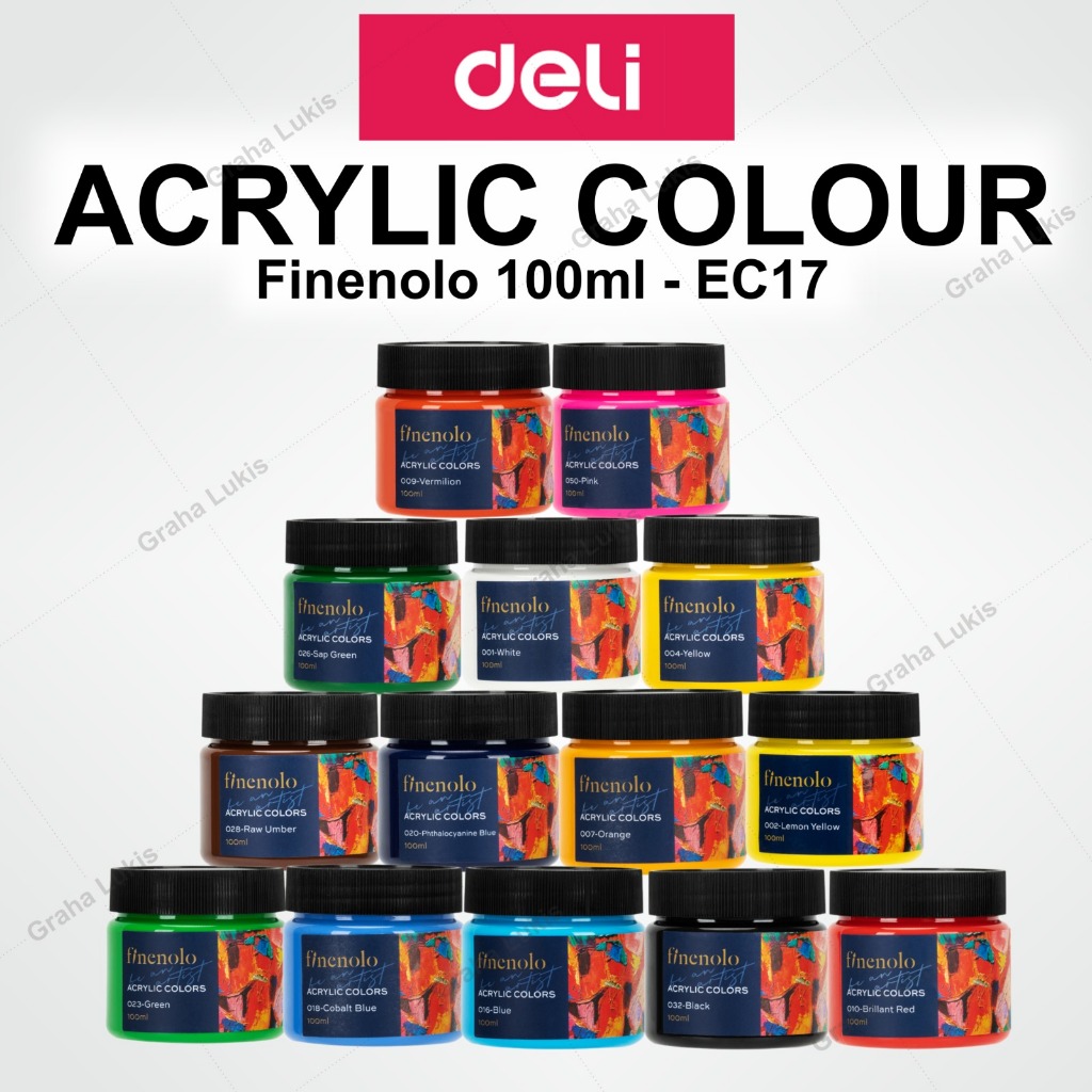 Jual Deli Acrylic Colour Paint / Cat Akrilik / Cat Lukis 100ml - EC17 ...