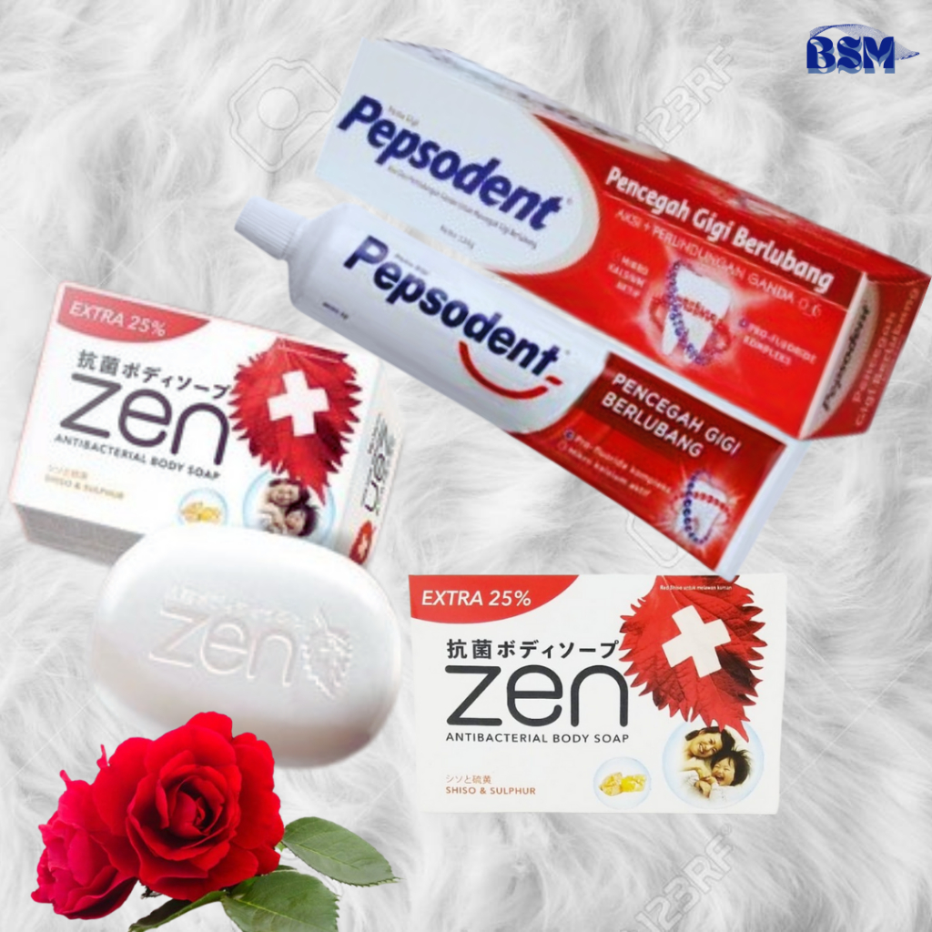 Jual Paket Hemat Sabun Batang ZEN 70 gr dan Pepsodent Pasta Gigi 75 gr free Sikat Gigi | Shopee ...