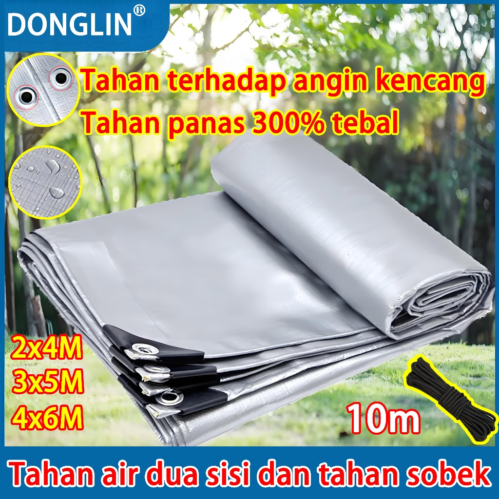 Jual DONGLIN terpal ukuran 4x6 meter/3x5m/2x4m Gratis tali 10m 100% ...