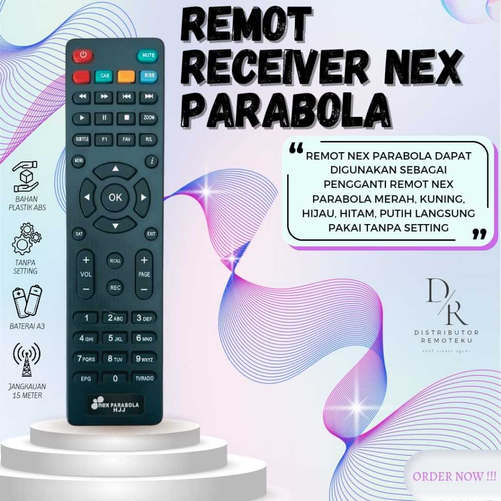 Jual Remote Remot Receiver Nex Parabola Mola kuning Nex parabola Merah ...