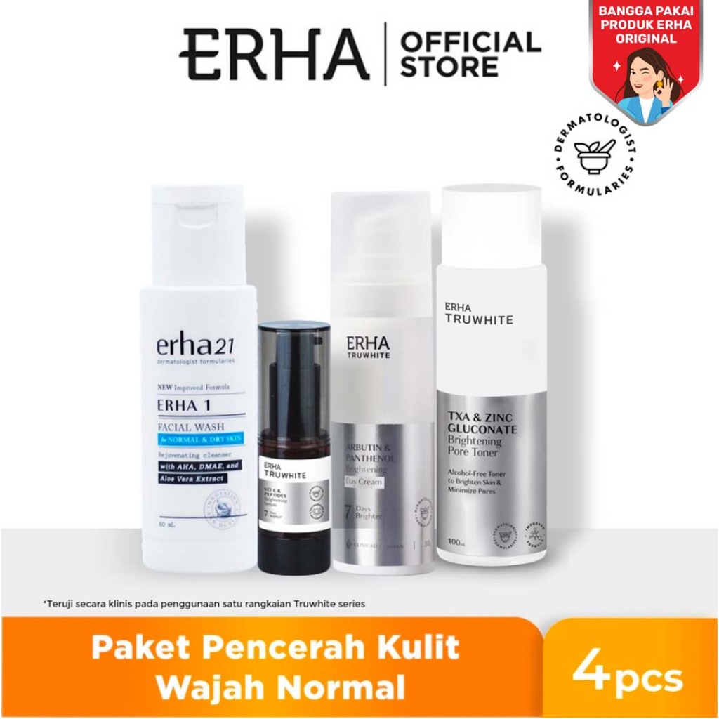 Jual ERHA Bundle Daily Brightening for Normal & Dry Skin - Paket ...