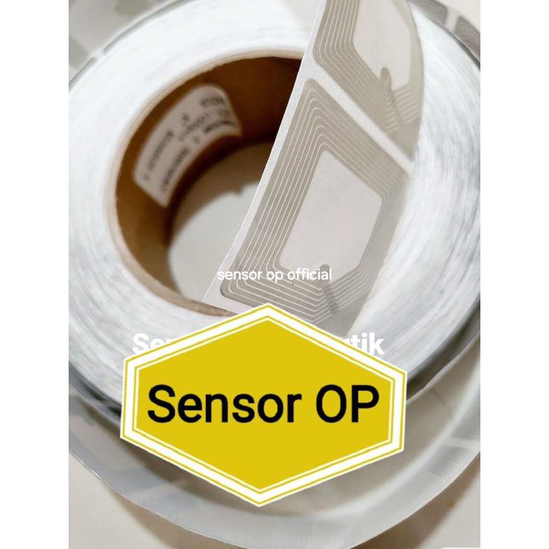 Jual 1000pcs Sensor OP label RF 8.2 transparan, alarm anti maling toko ...