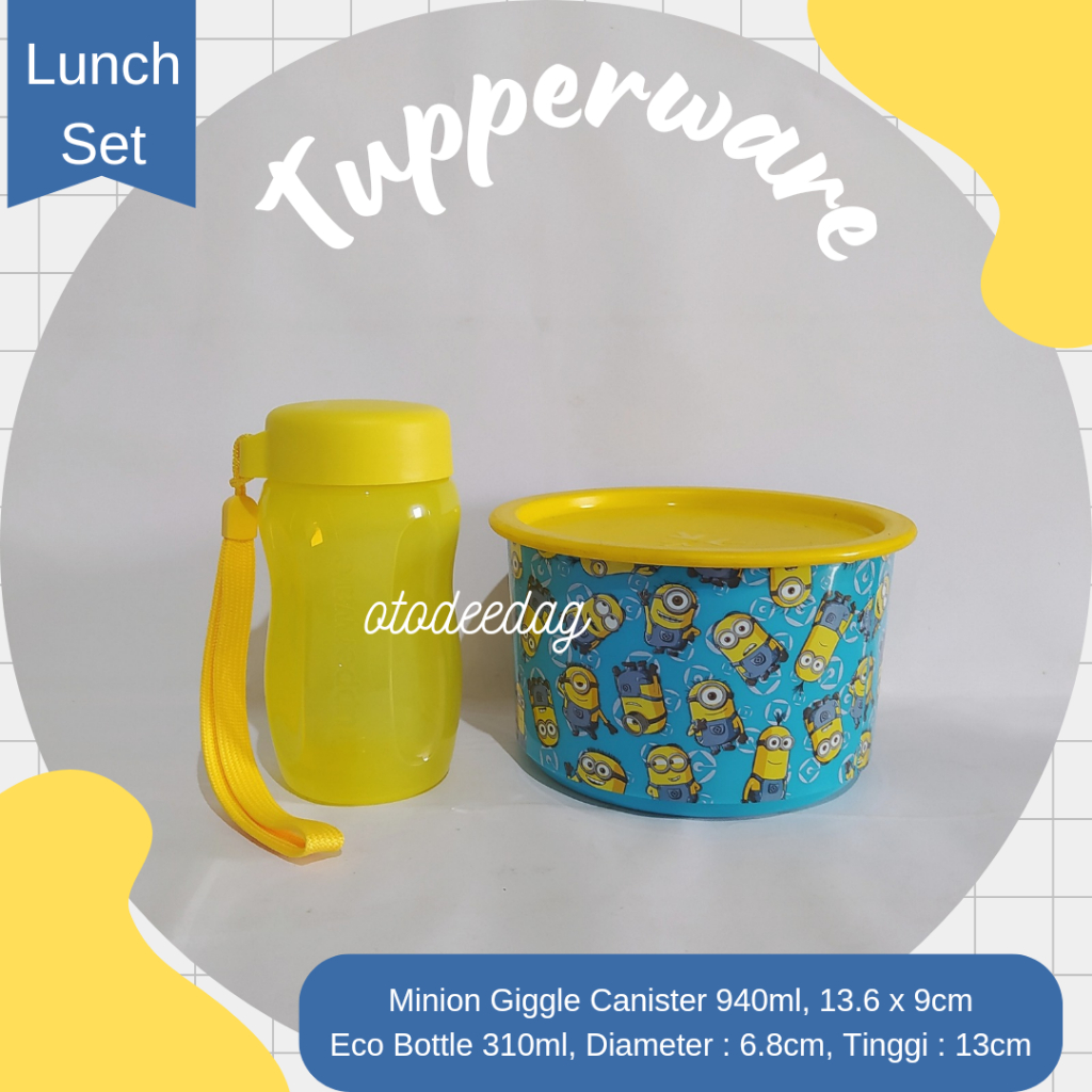 Jual TUPPERWARE Lunch Box Set Minion Minions Kotak Makan Canister ...