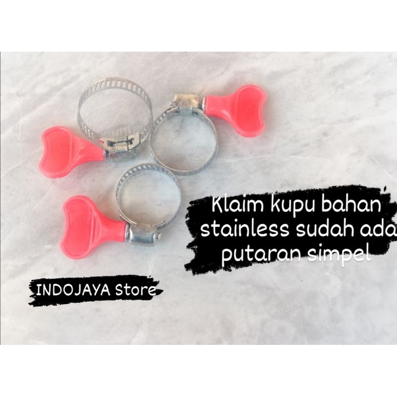 Jual Klaim Cincin Selang Gas Stainless Klem Model Kupu kupu Praktis ...