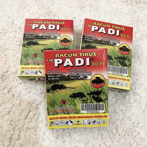 Jual Racun Tikus Cap PADI - 10Sachet -1BOX | Shopee Indonesia