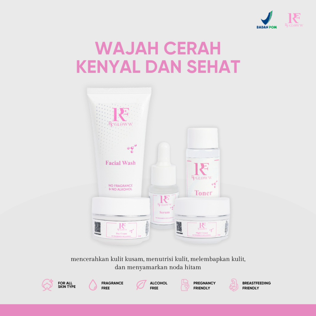 Jual Paket Brightening RF GLOWW 5 VARIAN | Shopee Indonesia
