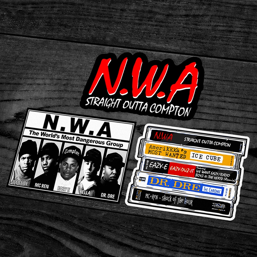 Jual Sticker N.W.A Straight Outta Compton / NWA / DR.DRE / ICE CUBE ...