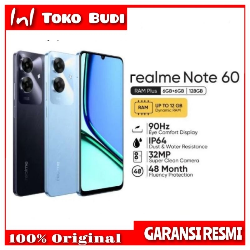 Jual Realme Note 60 ( 4/64 6/128 8/256 ) Garansi Resmi Realme Indonesia ...