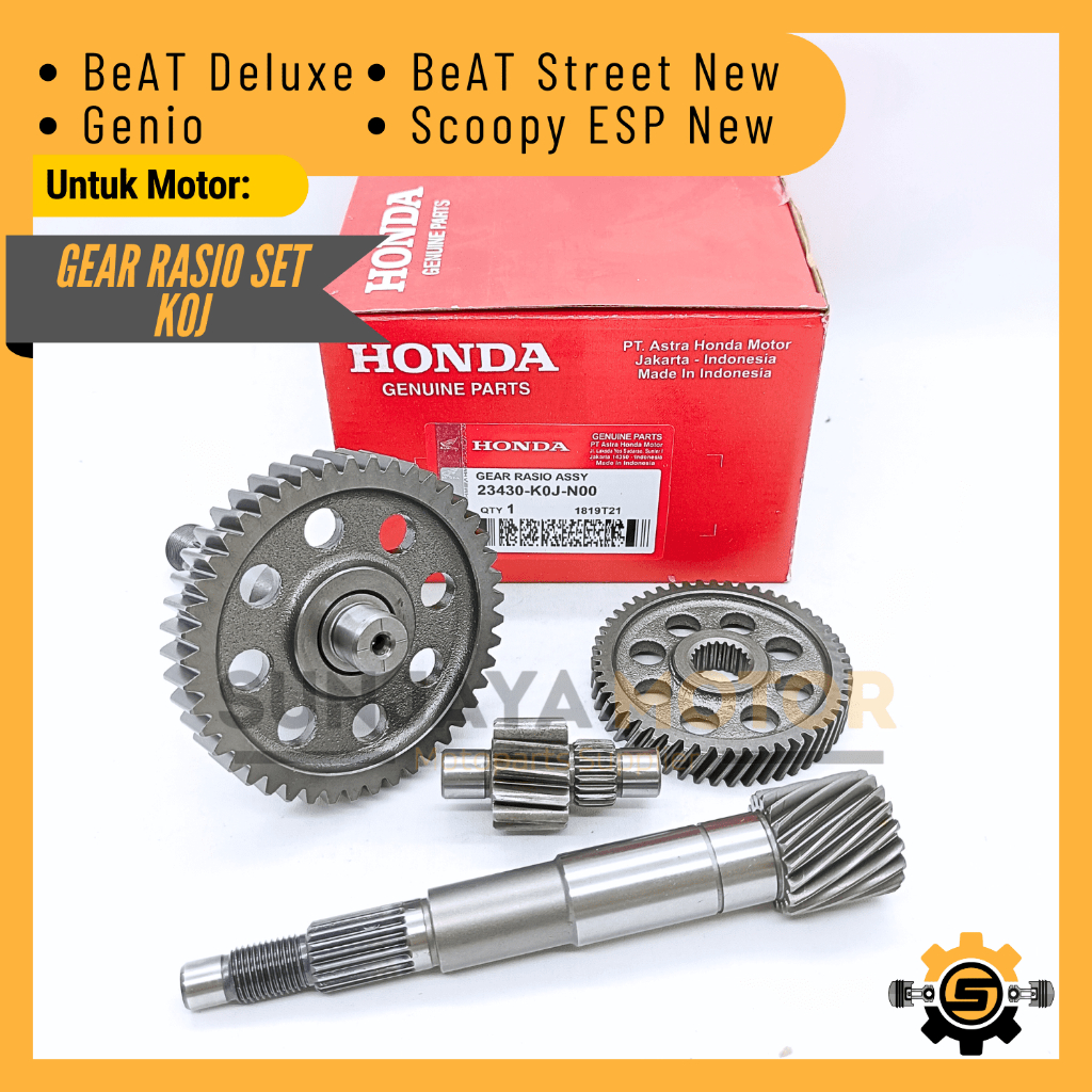 Jual Gear Rasio Set Original Honda KOJ K0J Gigi Rasio Beat Deluxe Beat ...