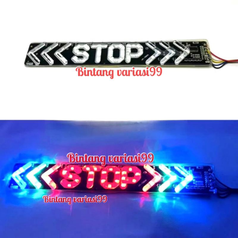 Jual Lampu LED Variasi Tulisan STOP 20cm RGB ( Bisa Kedip dan Sen Kiri ...