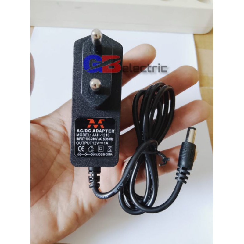 Jual adaptor 12v 1a merek M dengan indikator led | Shopee Indonesia