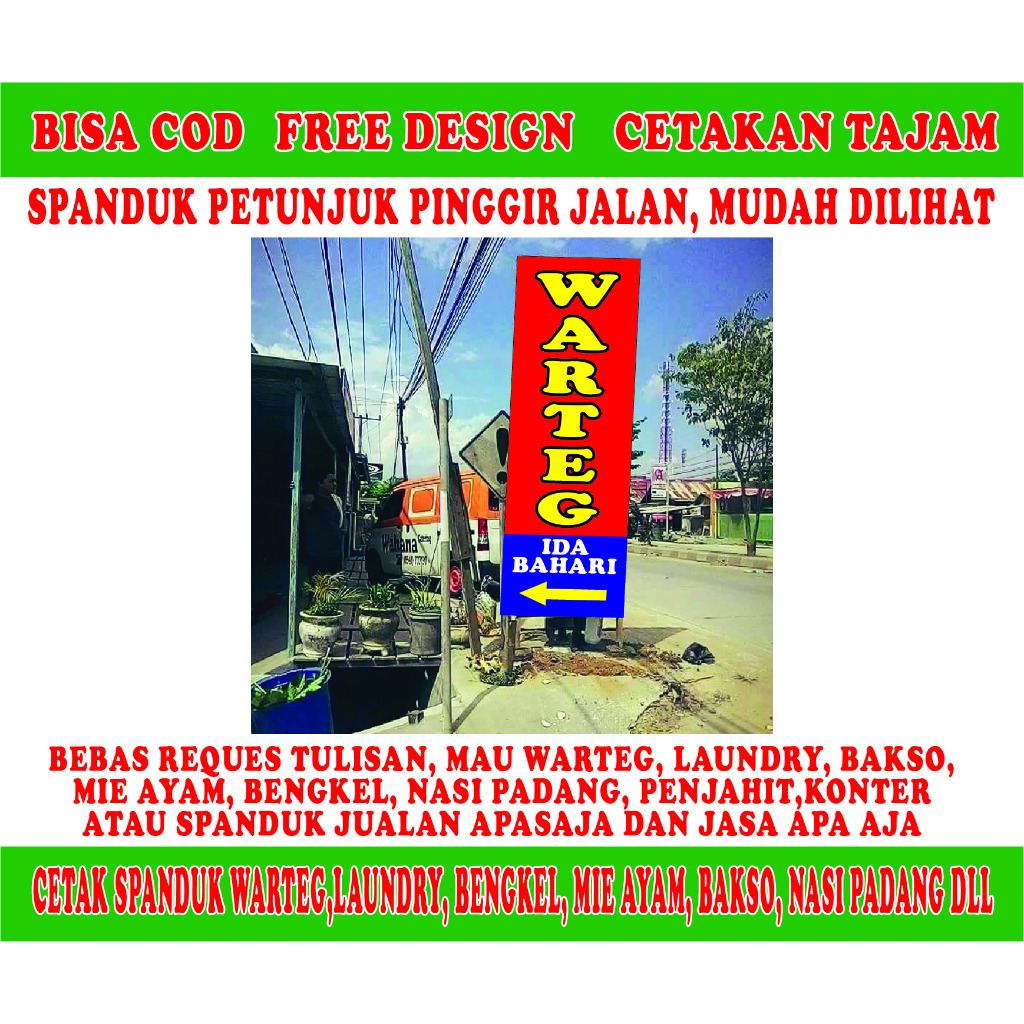 Jual SPANDUK WARTEG MURAH BEBAS DESIGN | Shopee Indonesia