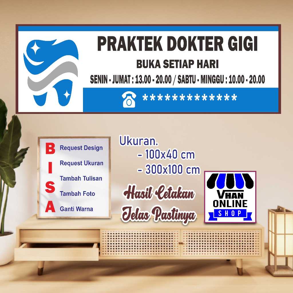 Jual Cetak Spanduk Banner Praktek Dokter Gigi dan Konsultasi Gigi Keren ...